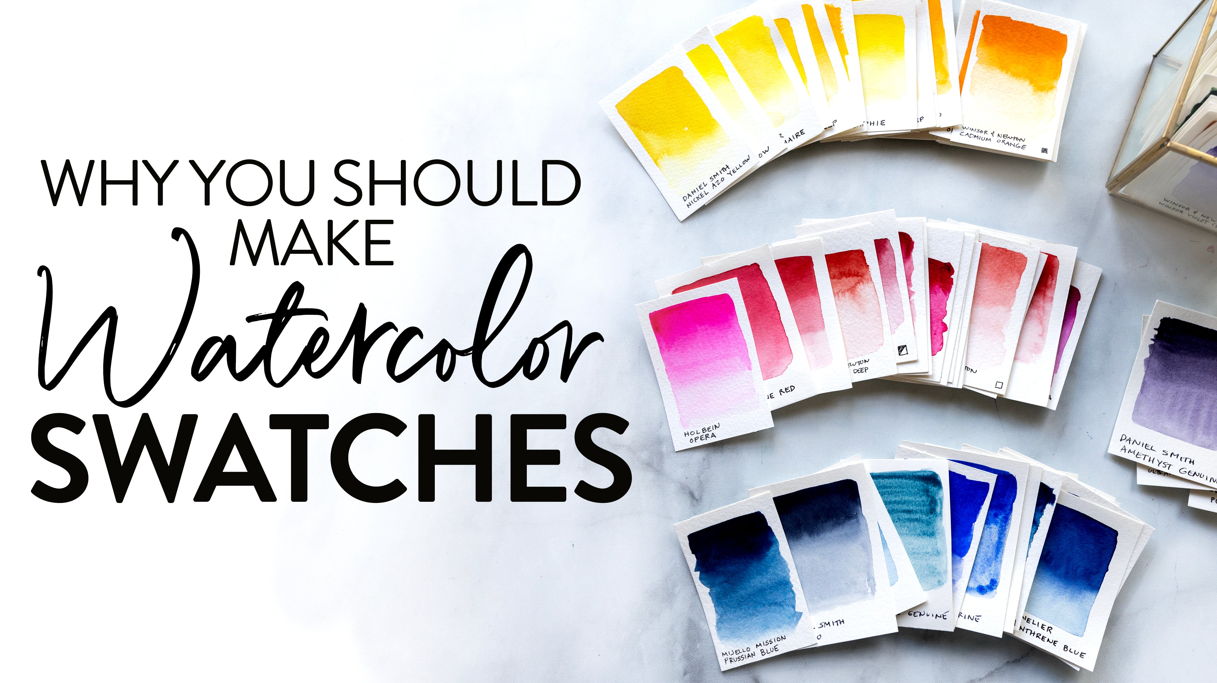 Watercolor Swatch Cards