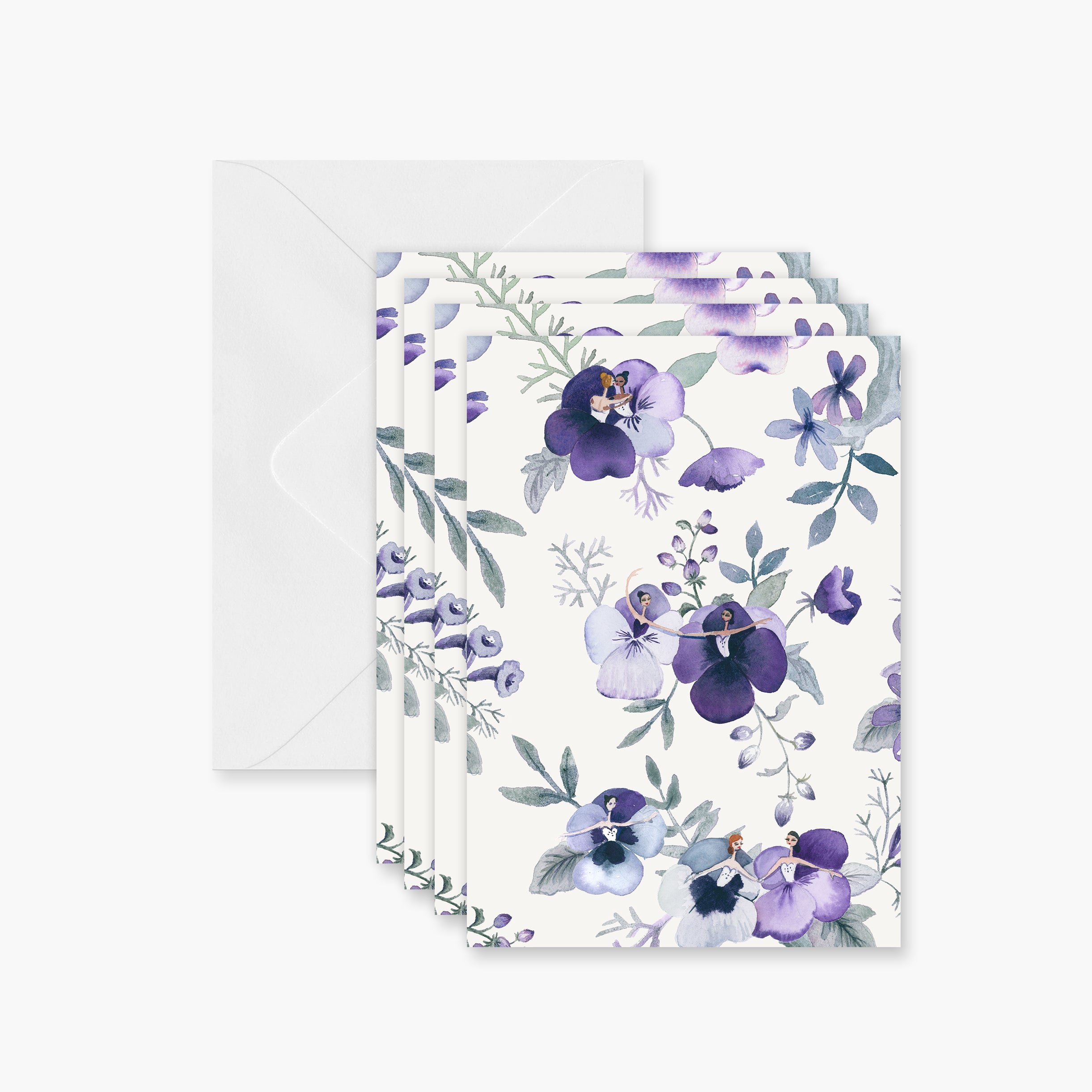 Waltz of the Violets Greeting Card Set